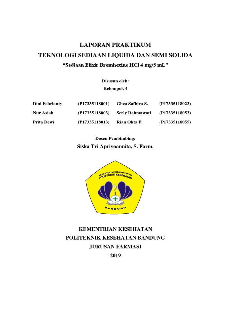 3 - Elixir - Bromhexine HCL - 2A - 4 - Bu Siska | PDF