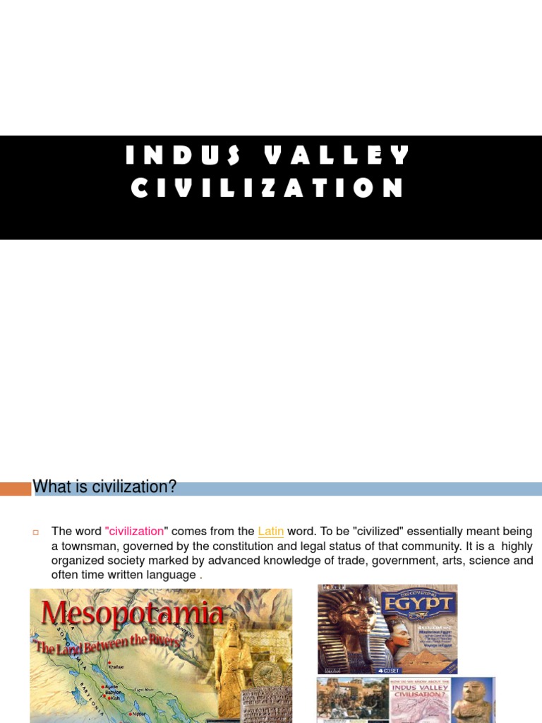3-Indus Valley Civilisation PDF | PDF | Civilization