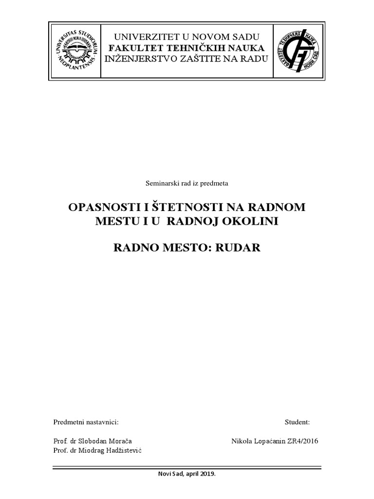 Seminarski Rad Iz Predmeta | PDF