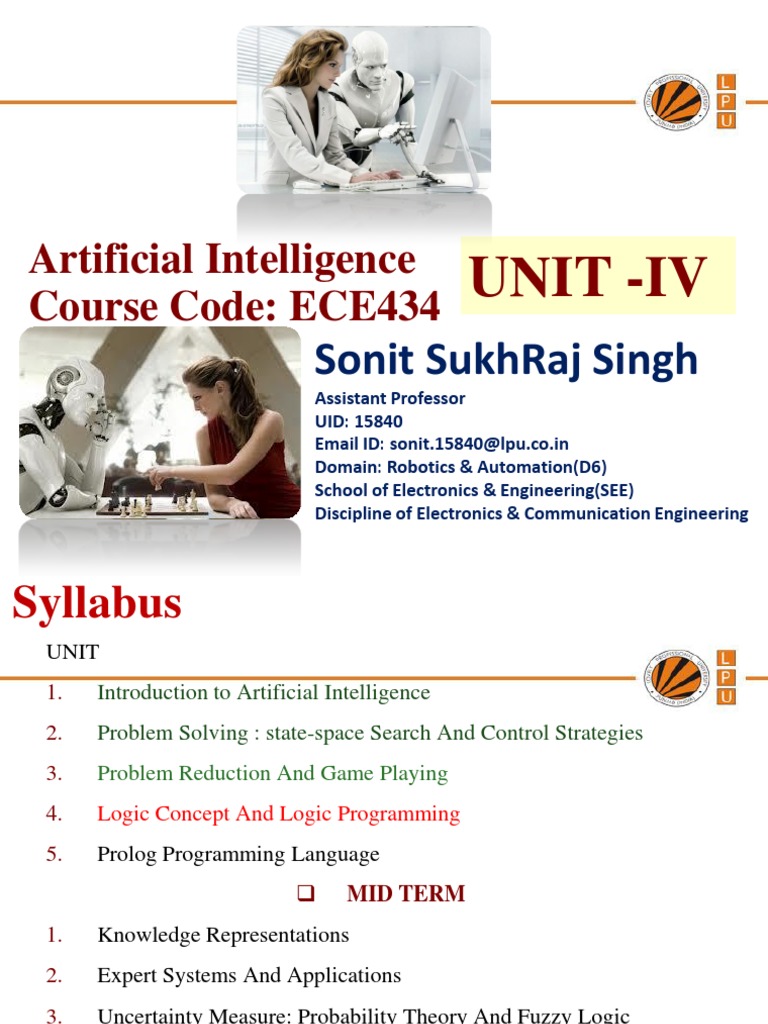 Artificial Intelligence Course Code ECE4 PDF | PDF | Proposition | Logic