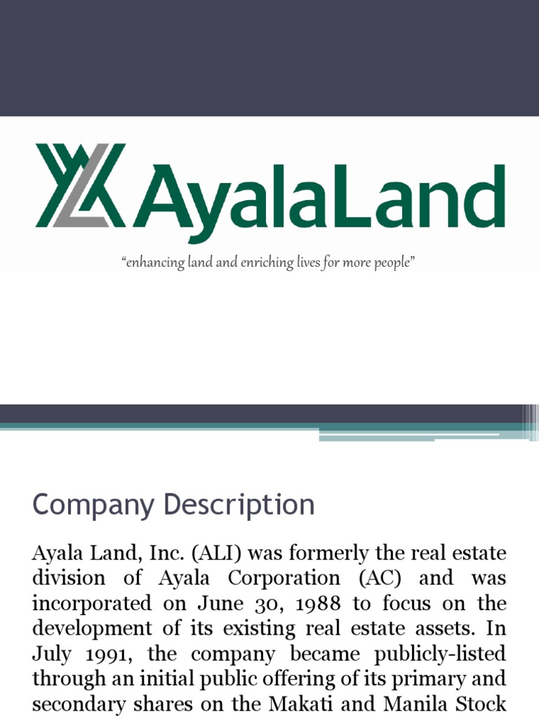 Ayala Land, Inc.: Company Overview | PDF