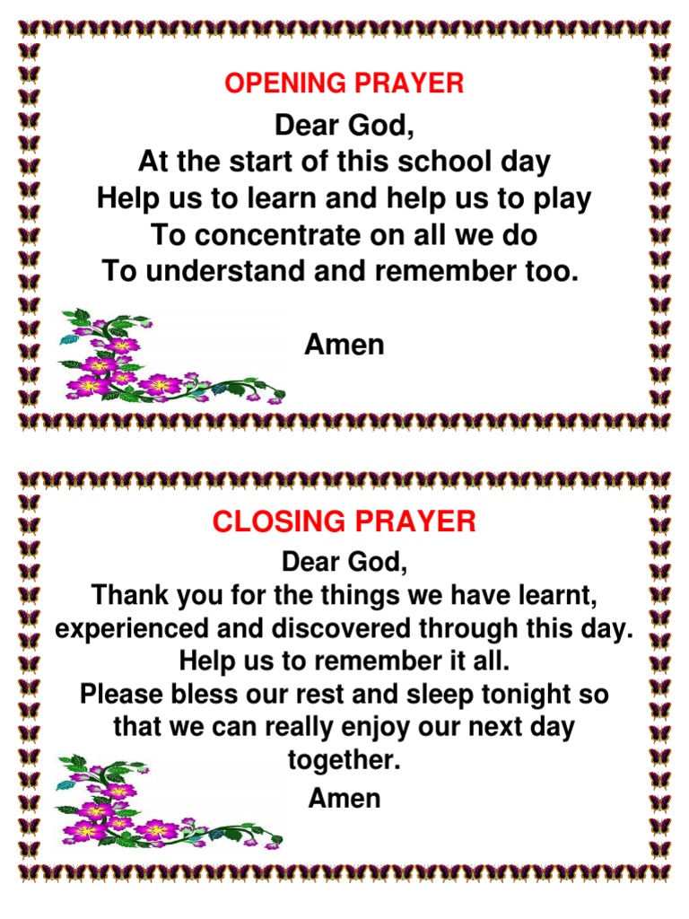 Opening Prayer | PDF | Career & Growth | Self-Improvement