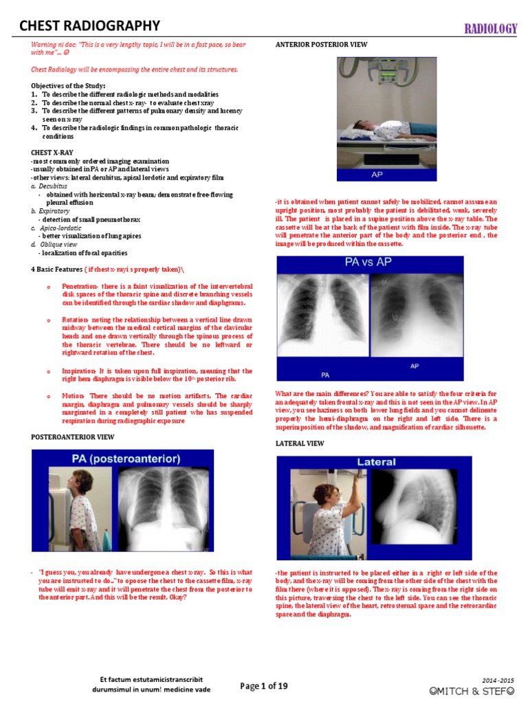 Chest Radiography | PDF | Lung | Anatomical Terms Of Location
