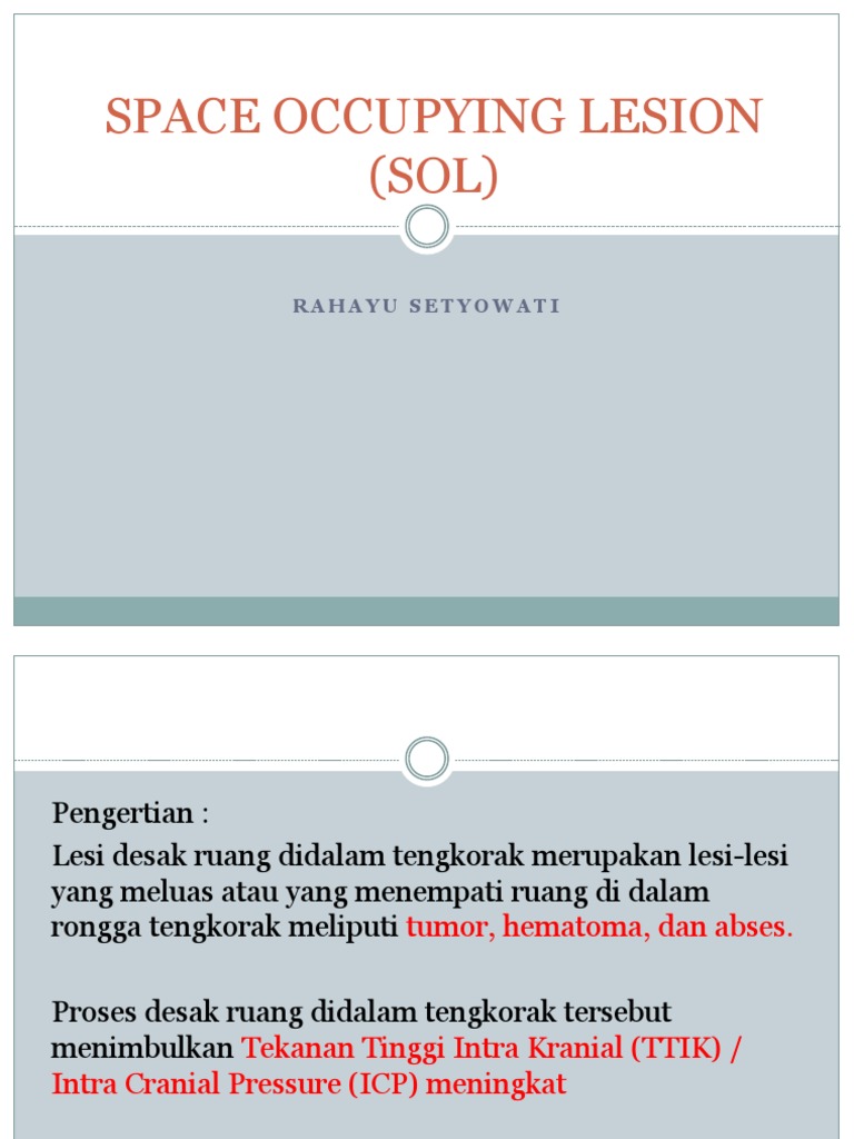 Space Occupying Lesion | PDF