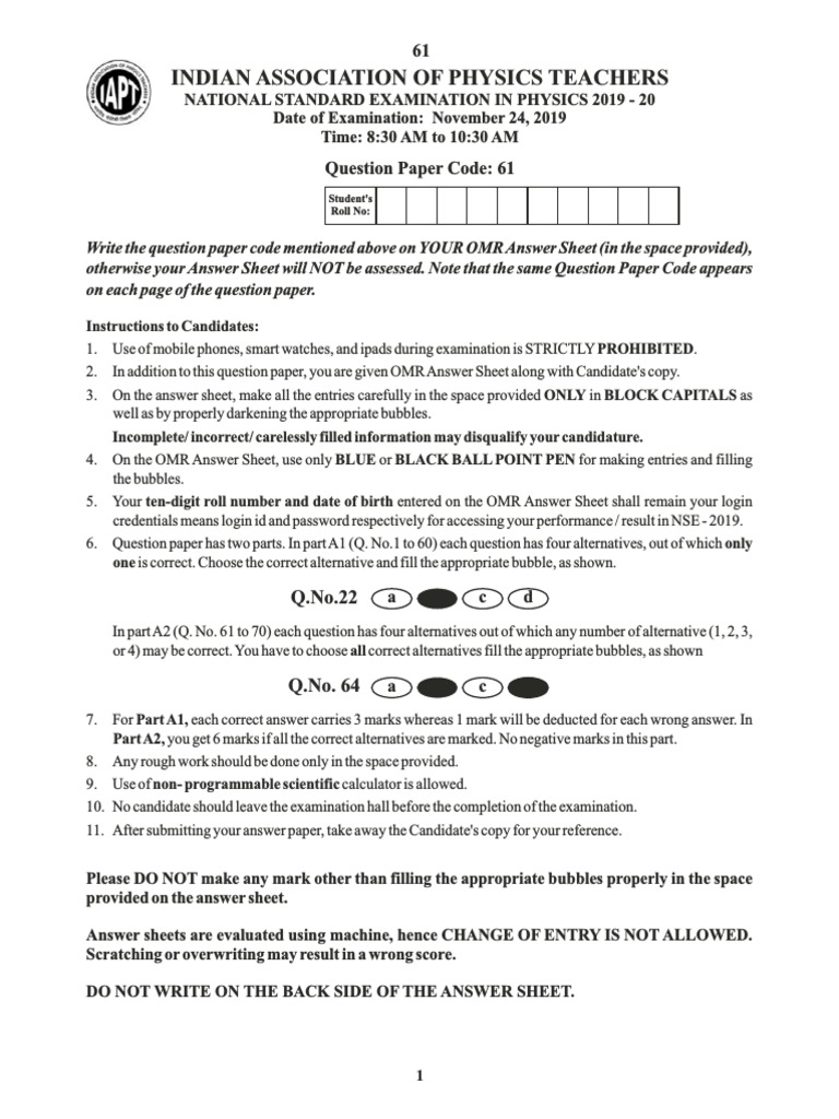 Physics - QP - 2019 NSEP | PDF | Photoelectric Effect | Rotation Around A Fixed Axis