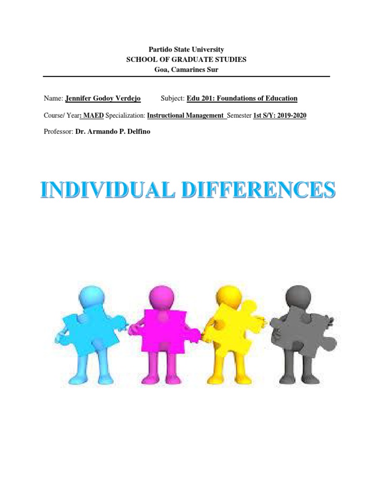 Individual Diffrerences | PDF | Learning Styles | Learning