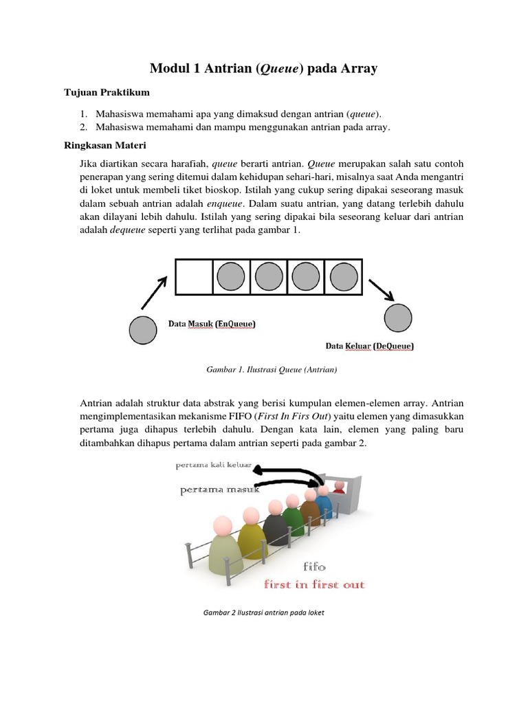 Modul 1 Queue Pada Array | PDF