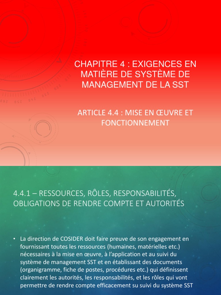 Chapitre 4 : Exigences en matière de système de management de la SST | PDF | Audit | Business