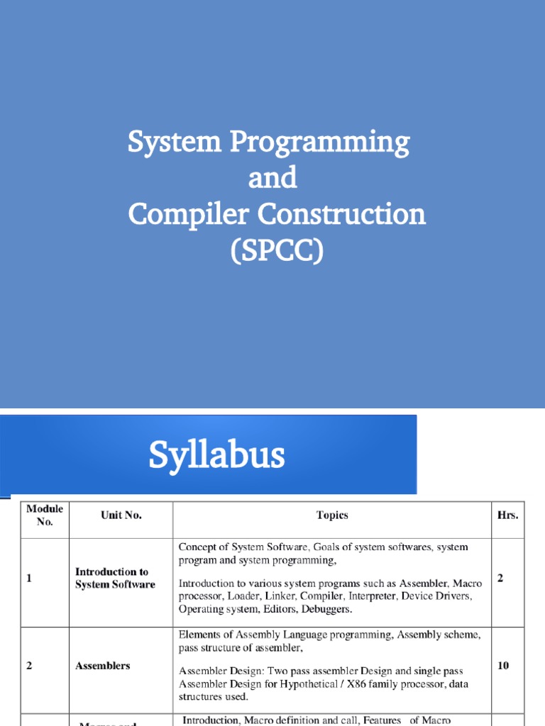 Module 1 System Programming Pdf Computer Program Programming 
