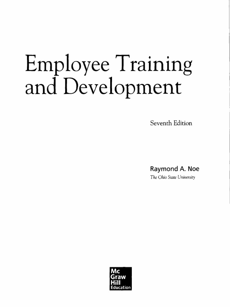 Training and Development 7th Edition Raymond | PDF | Educational ...