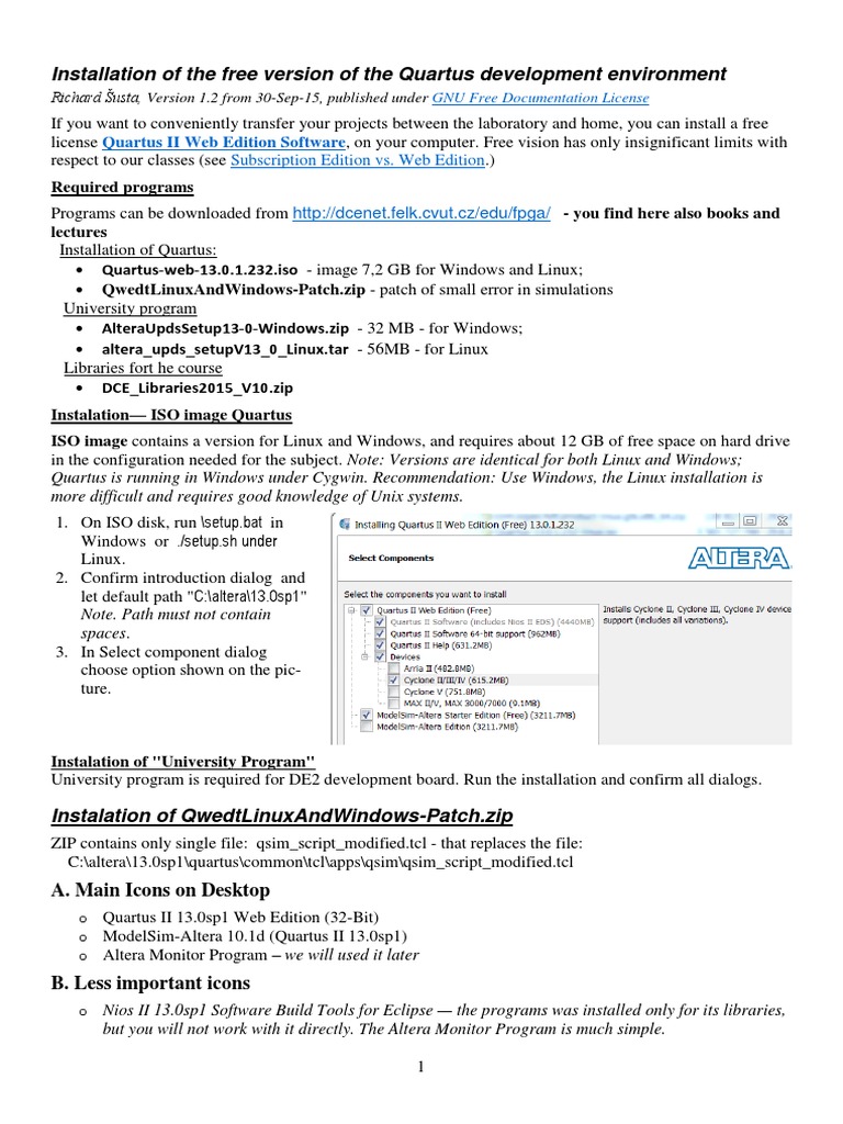 Instalation Altera | PDF | Linux | Zip (File Format)