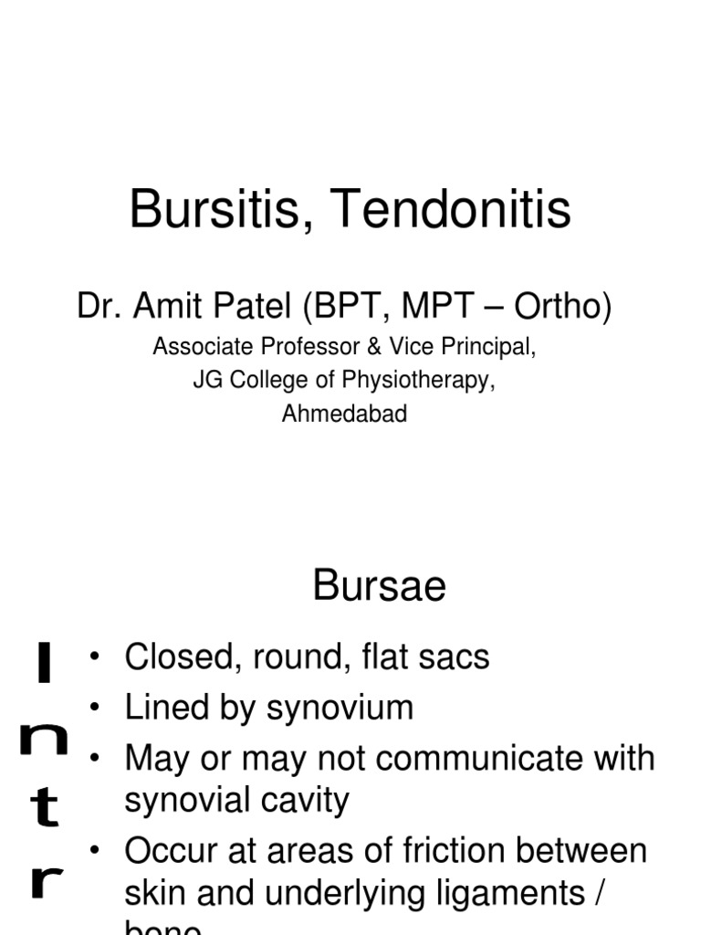 Bursitis and Tendonitis Overview | PDF | Elbow | Knee