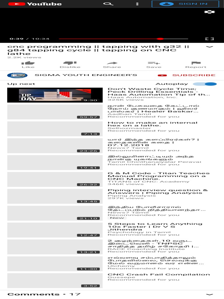 CNC Programming Tapping With g32 g84 Tapping Cycle Tapping On CNC Lathe ...