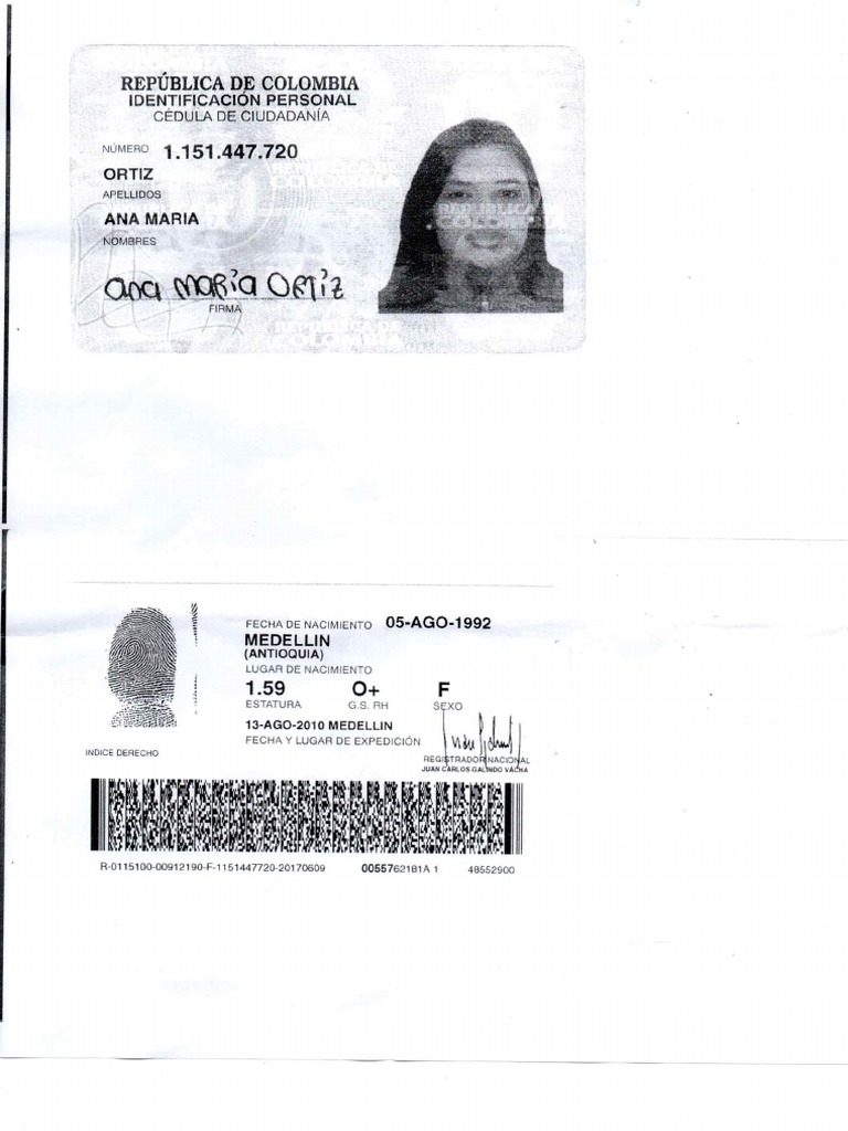 Cedula Ana Maria | PDF