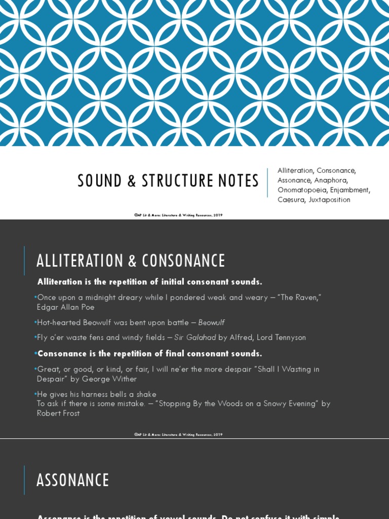 Sound and Structure Slideshow | PDF | Metre (Poetry) | Poetic Devices