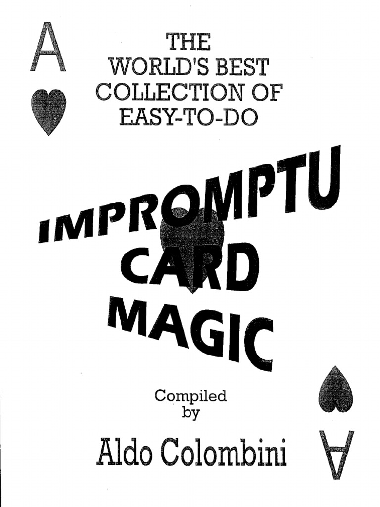 Aldo Colombini Impromptu Card Magic PDF | PDF