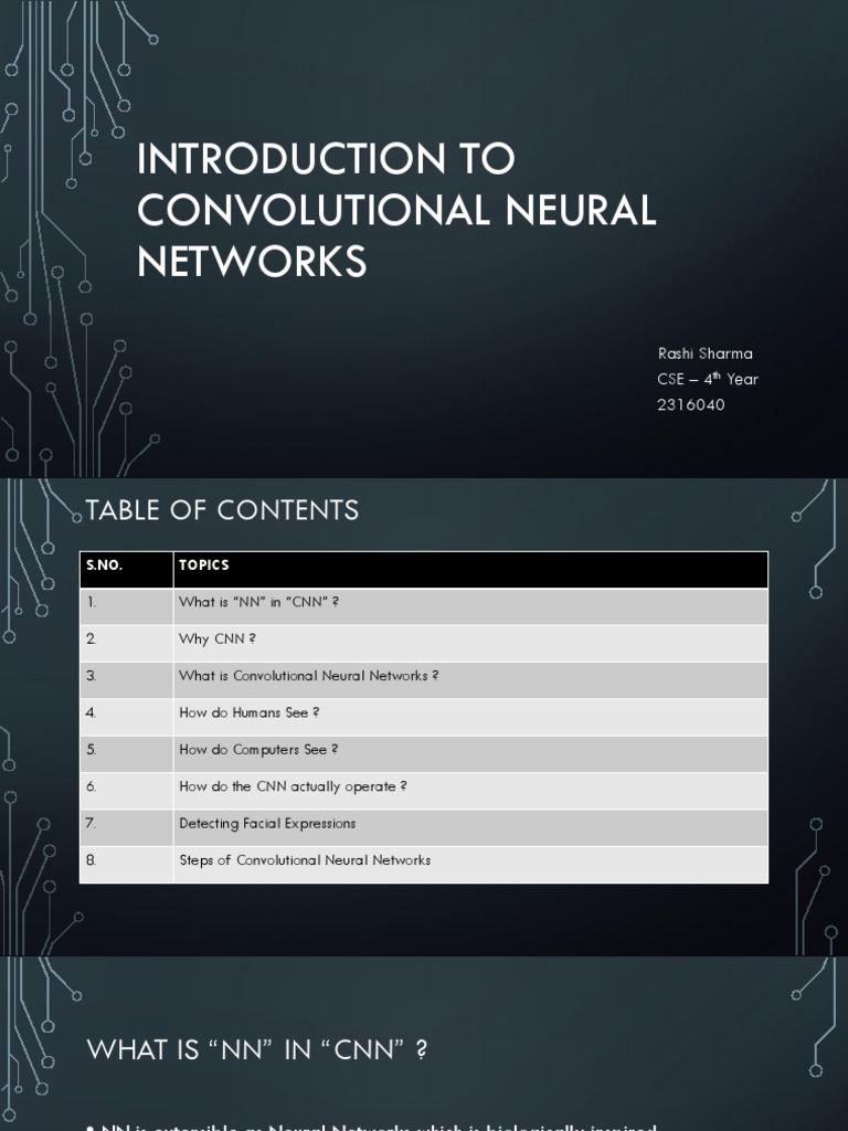 Introduction To Convolutional Neural Networks | PDF | Artificial Neural ...