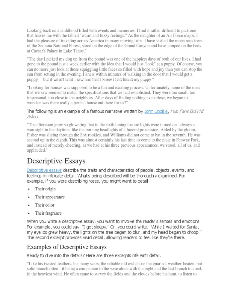 Cherished Childhood Memories | PDF | Essays | Beauty