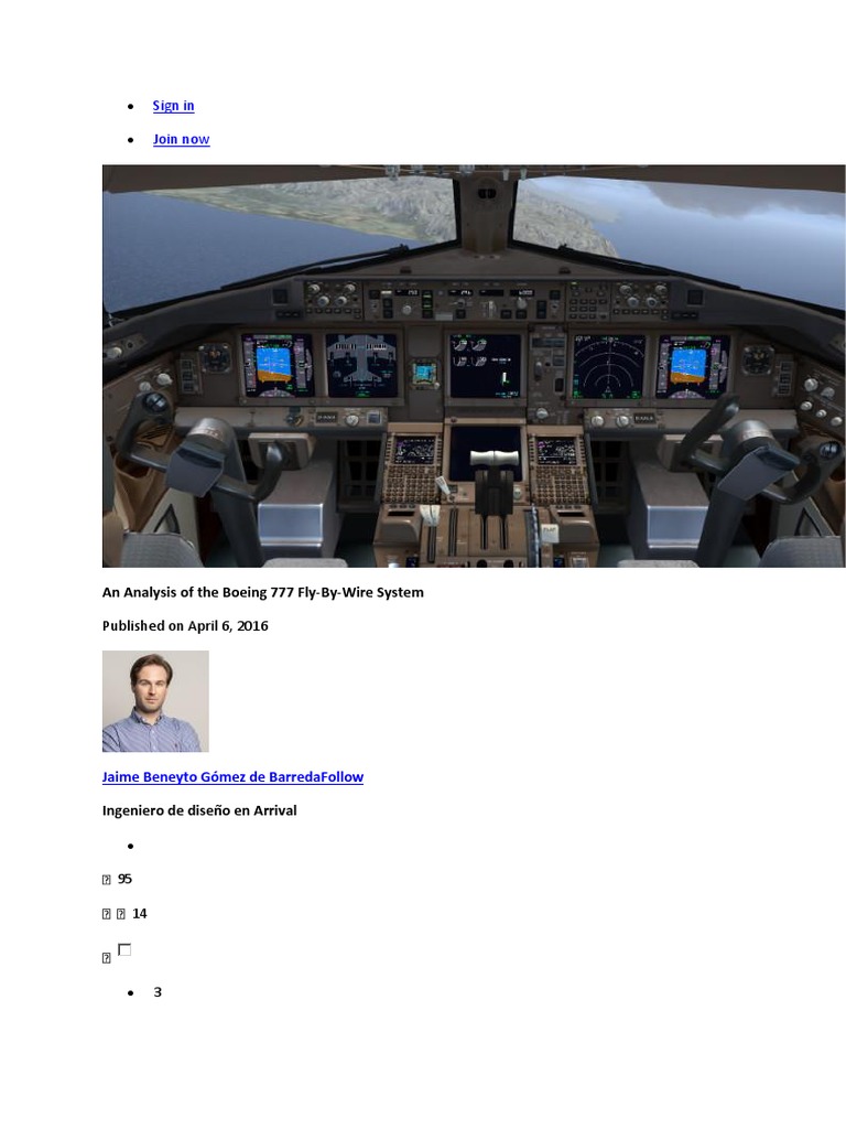 Boeing 777 Cockpit Layout