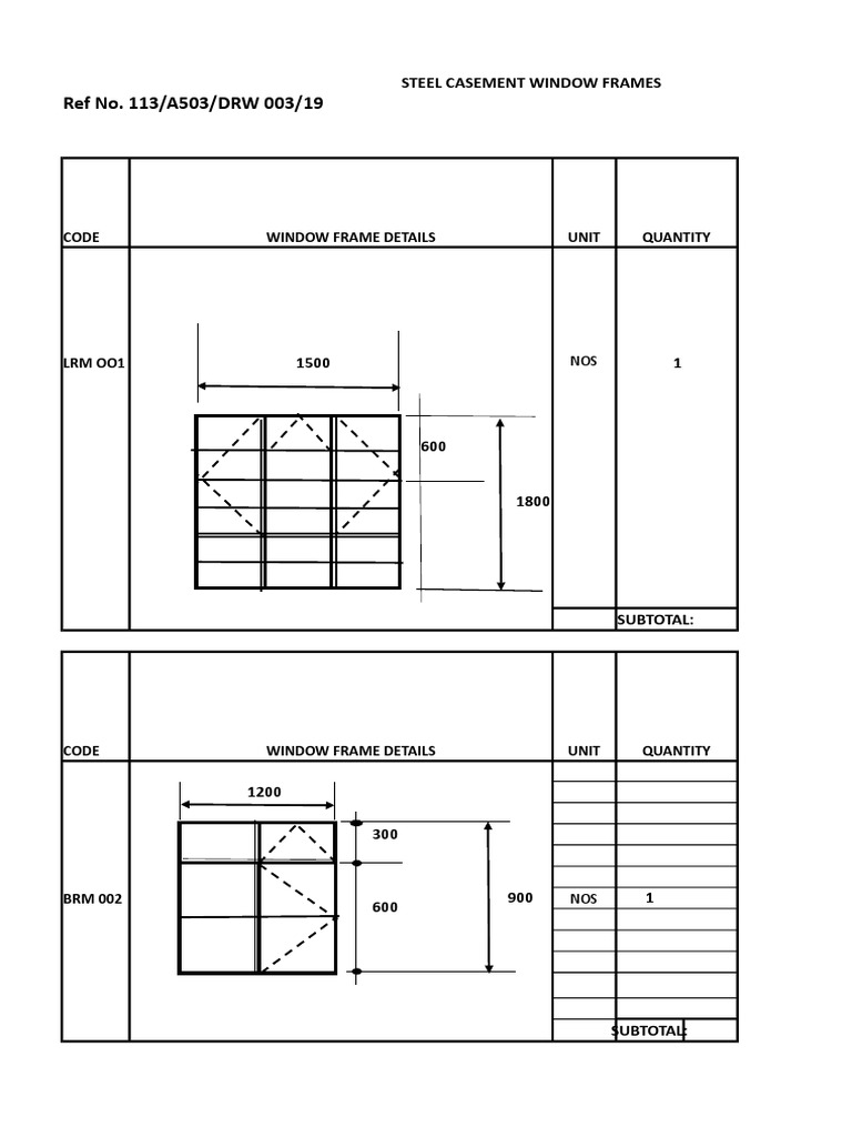 Steel Window Framws Quotation | Download Free PDF | Window | Art Media