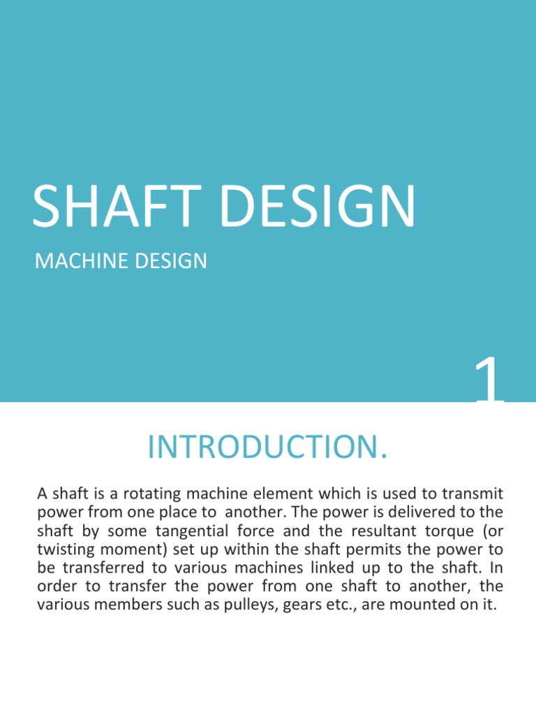 Shaft Design and Manufacturing Guide | PDF | Stress (Mechanics) | Bending