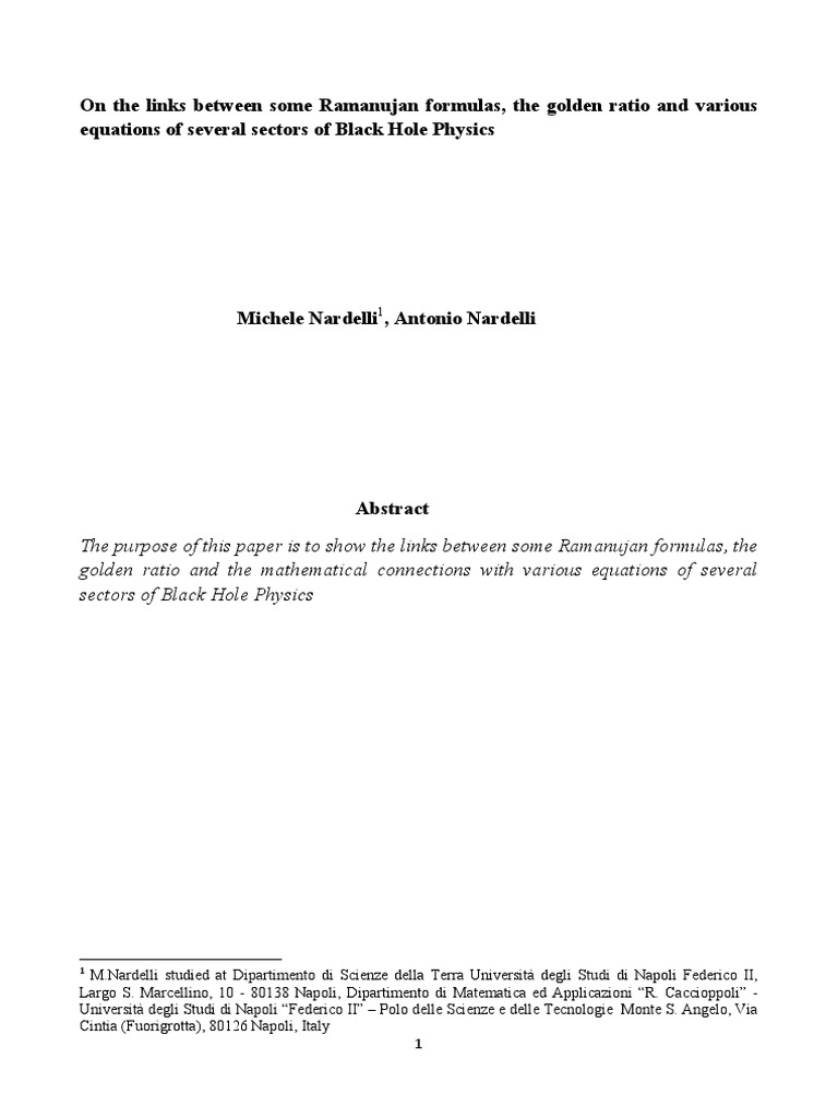 On The Links Between Some Ramanujan Formulas The Golden Ratio And