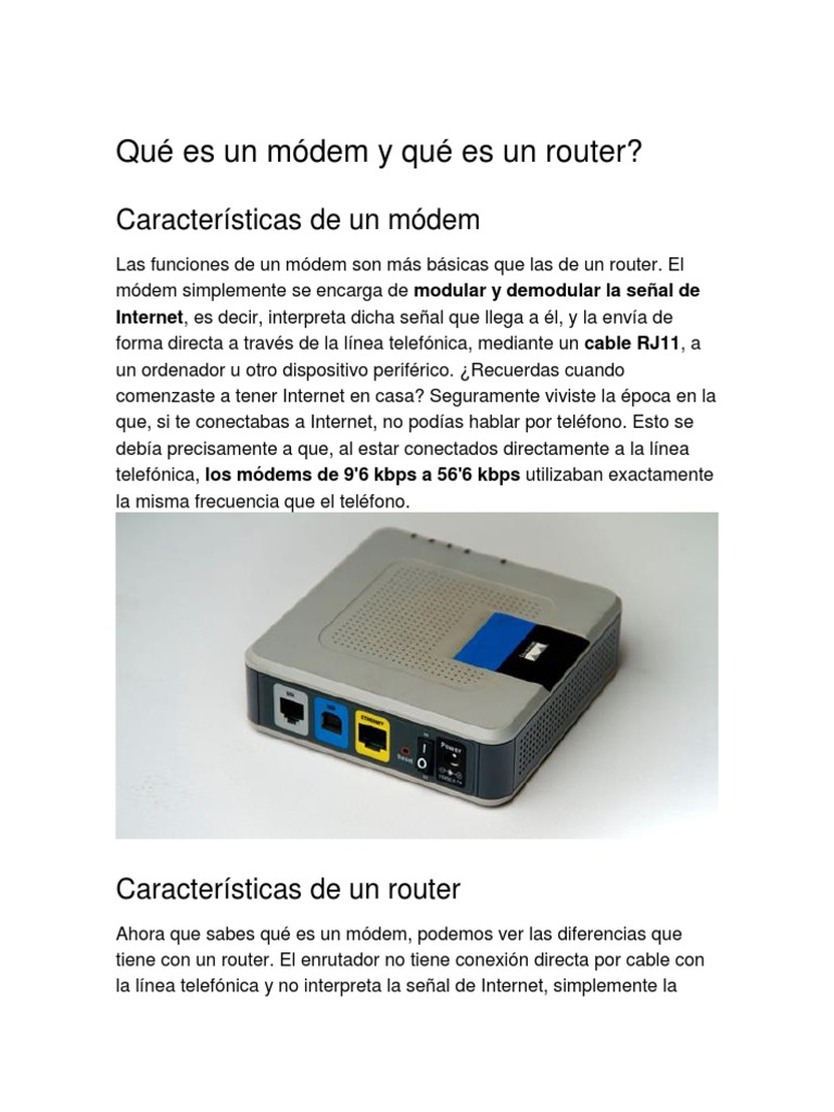 Diferencias Modem | PDF