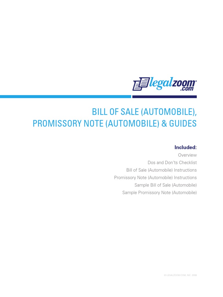 Auto Loan Promissory Note | Download Free PDF | Promissory Note ...