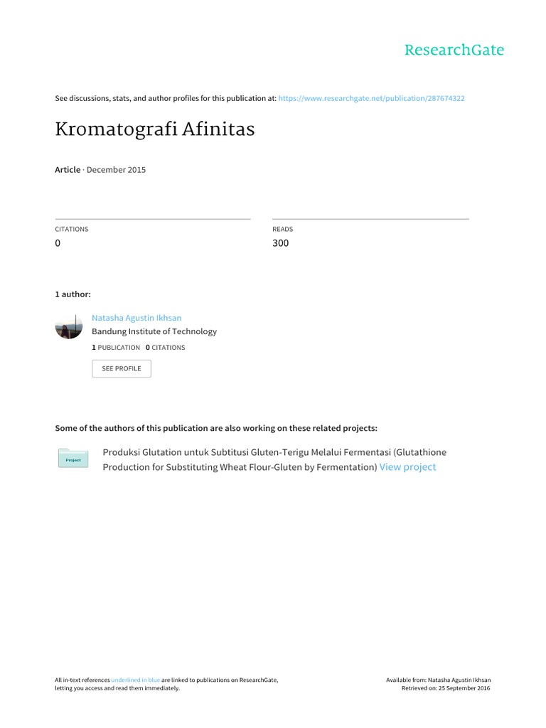Kromatografi Afinitas | PDF