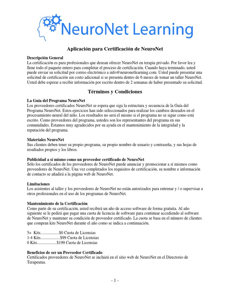 NeuroNet Certification (International) PDF | PDF | Software | Red mundial
