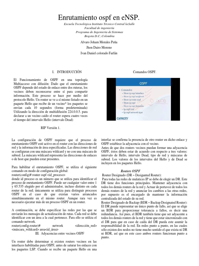 Enrutamiento Ospf en eNSP | PDF | Enrutador (Computación) | Protocolos de internet