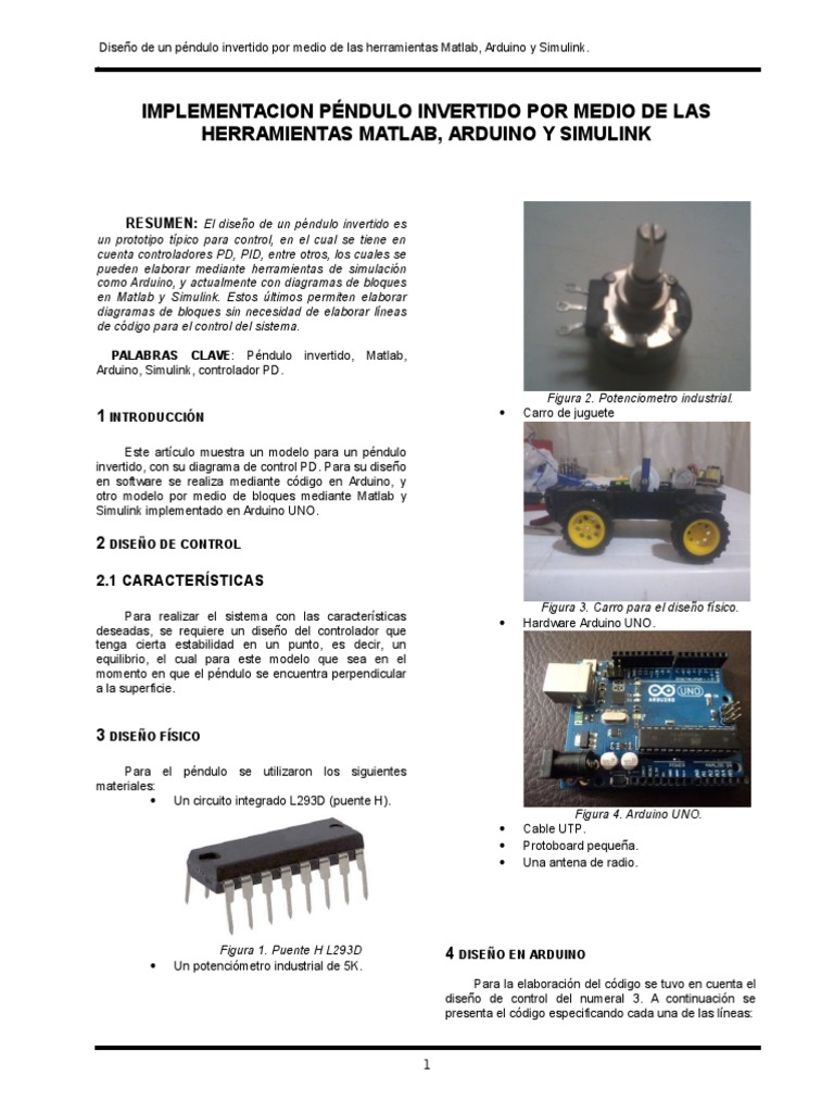 Pendulo Invertido | PDF | Matlab | Arduino