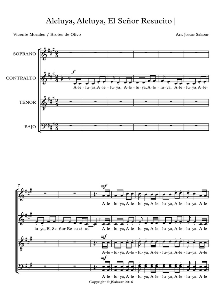 Aleluya Aleluya El Senor Resucito - Part PDF | PDF | Cristo (título ...