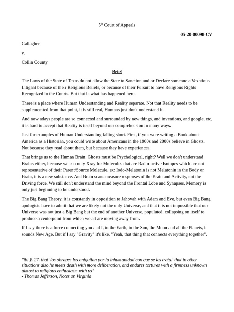 Rev Ryan Sasha-Shai Van Kush Brief | PDF | First Amendment To The ...