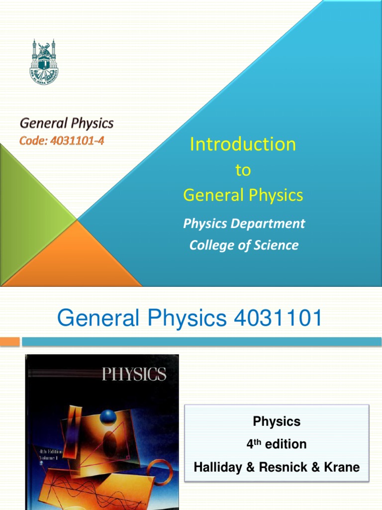 Introduction to General Physics Course | PDF | Physics | Force
