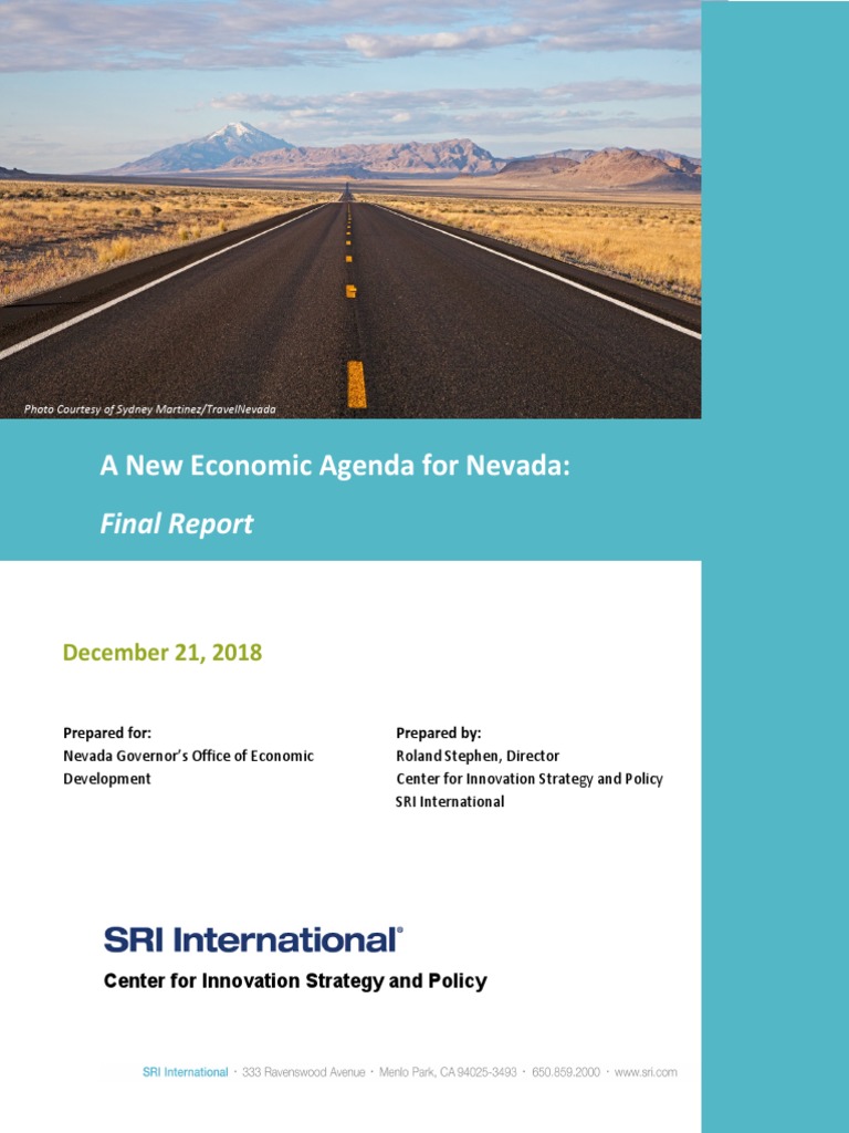 A New Economic Agenda For Nevada - Final Report | PDF | Nevada ...