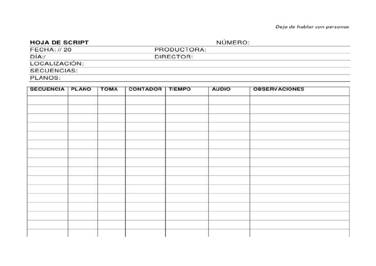 Hoja de Script | PDF