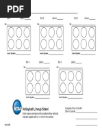 USAV Volleyball Line-Up Sheet | PDF | Volleyball | Olympic Sports