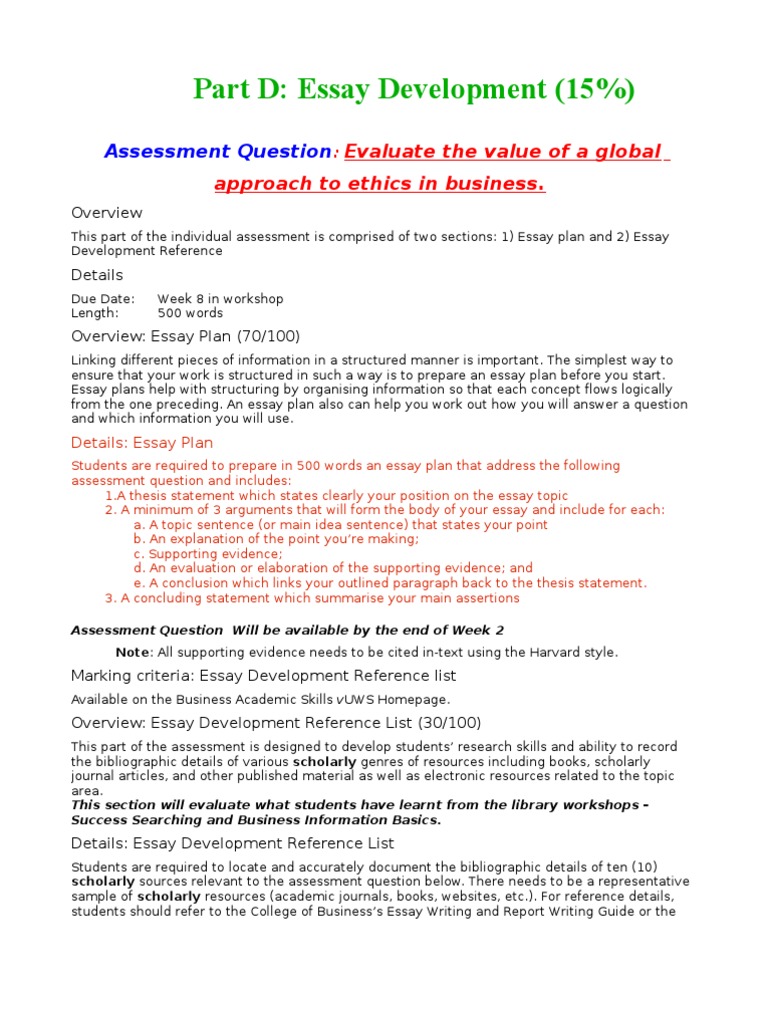 Eassy Plan Info | PDF | Essays | Libraries