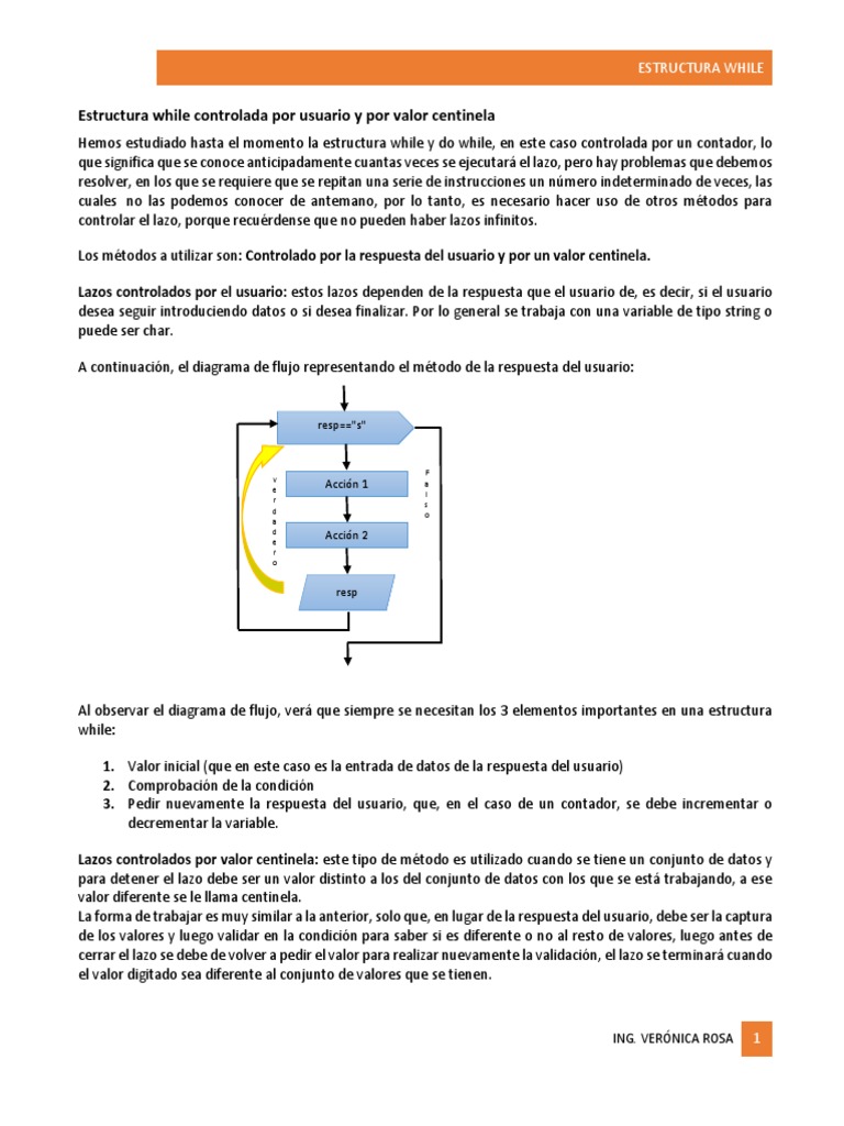 Estructura While y Valor Centinela | PDF | Áreas de informática ...