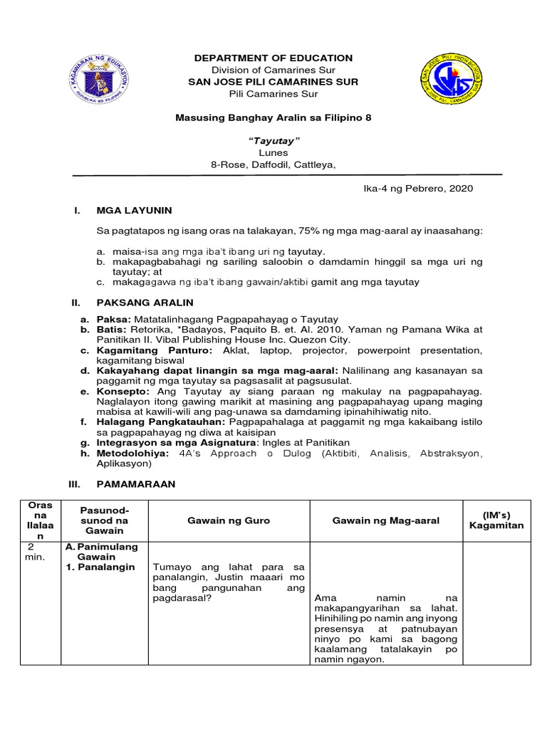 TAYUTAY LP Part2 | PDF
