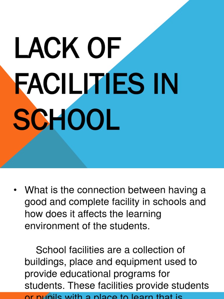 Lack of Facilities in School | PDF