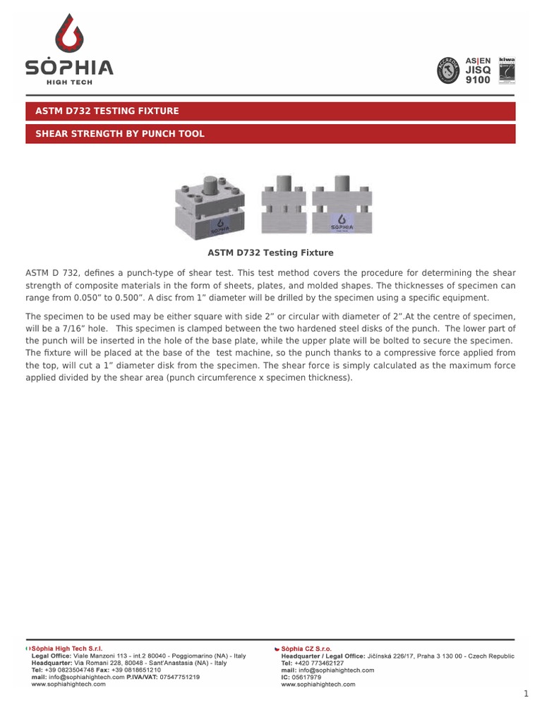 ASTM D732 Shear Testing Fixture Guide | PDF | Strength Of Materials ...