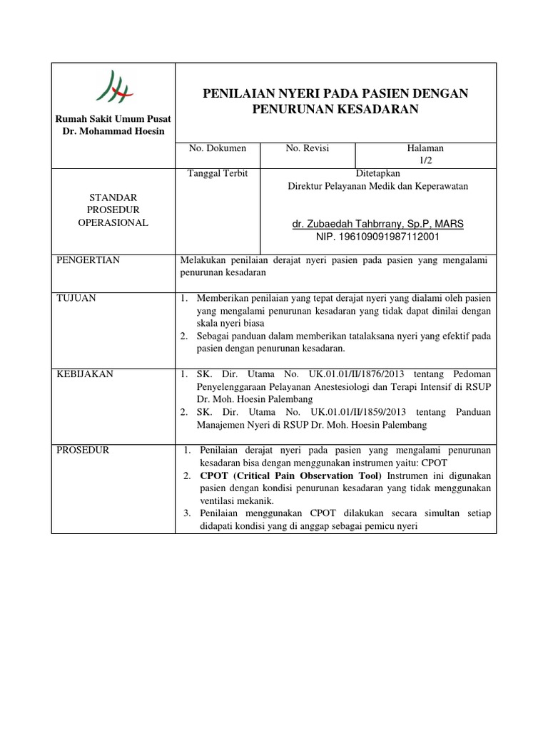 Sop Cpot | PDF