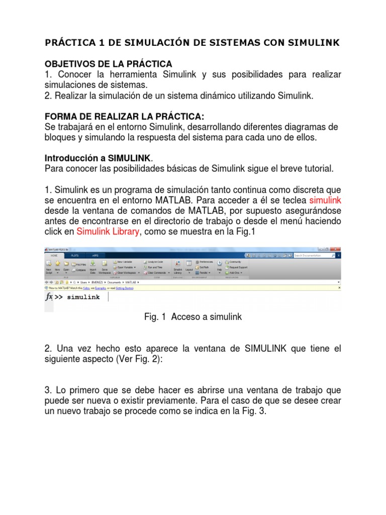 Práctica 1 de Simulink-2019 | PDF | Ventana (informática) | Matlab