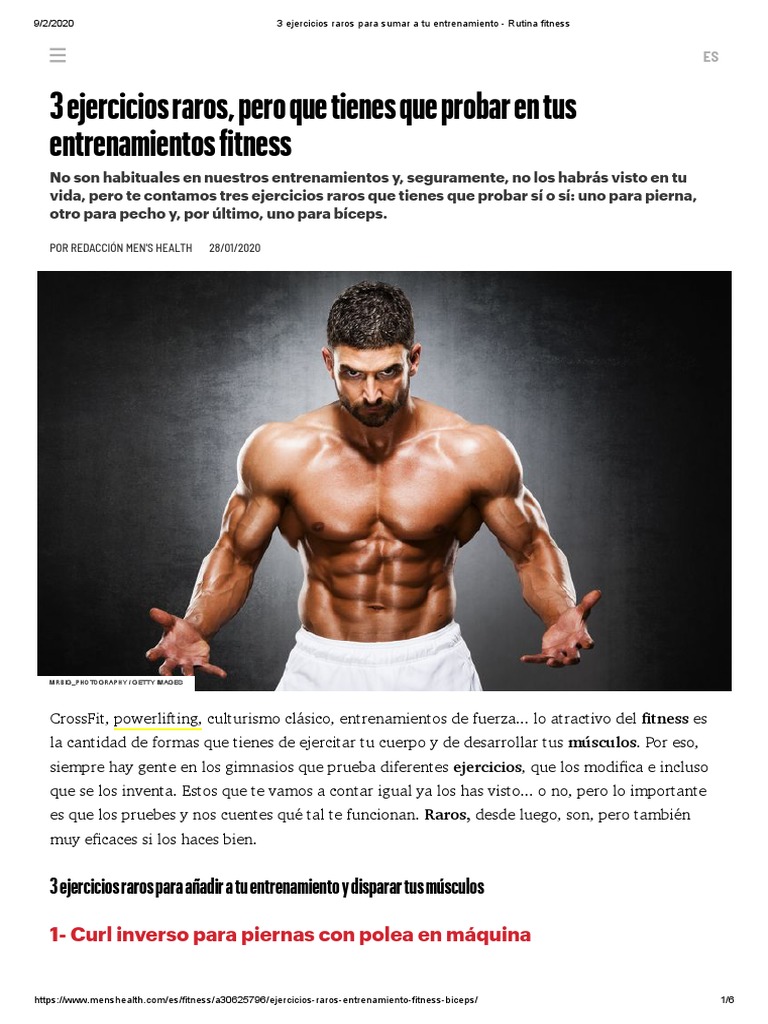 3 Ejercicios Raros para Sumar A Tu Entrenamiento - Rutina Fitness | PDF ...