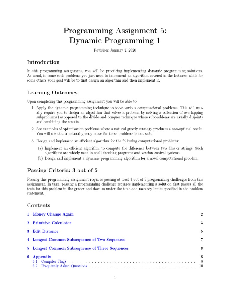 Week5 Dynamic Programming1 | PDF | Dynamic Programming | Computer ...