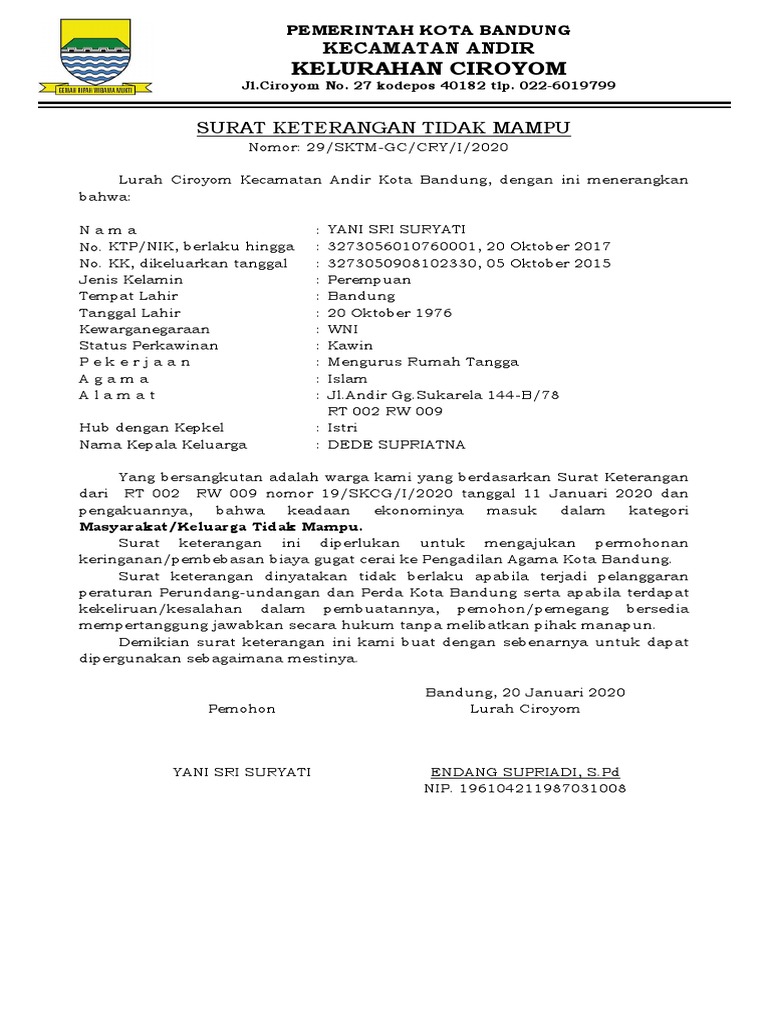 20 - 01 - 2020-07 - 56 - 00-SKTM Gugat Cerai | PDF