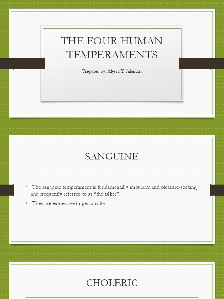 The Four Human Temperaments | PDF | Metaphysics Of Mind | Neuroscience