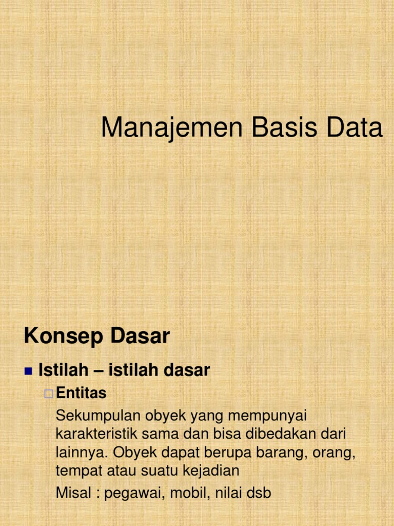 03 - Konsep Dasar Basis Data | PDF